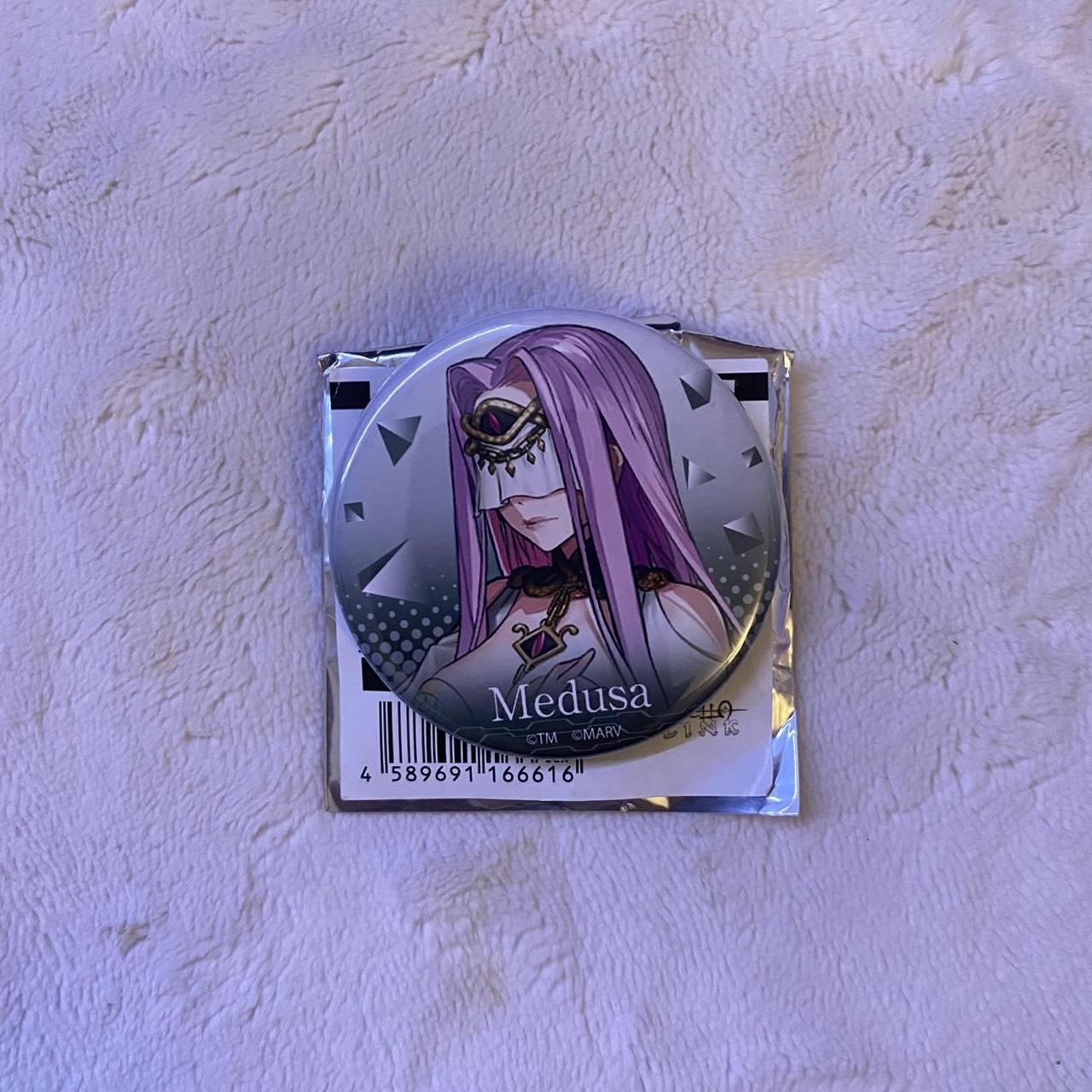 Medusa FGO tin badge 100% authentic! bought in... | Depop