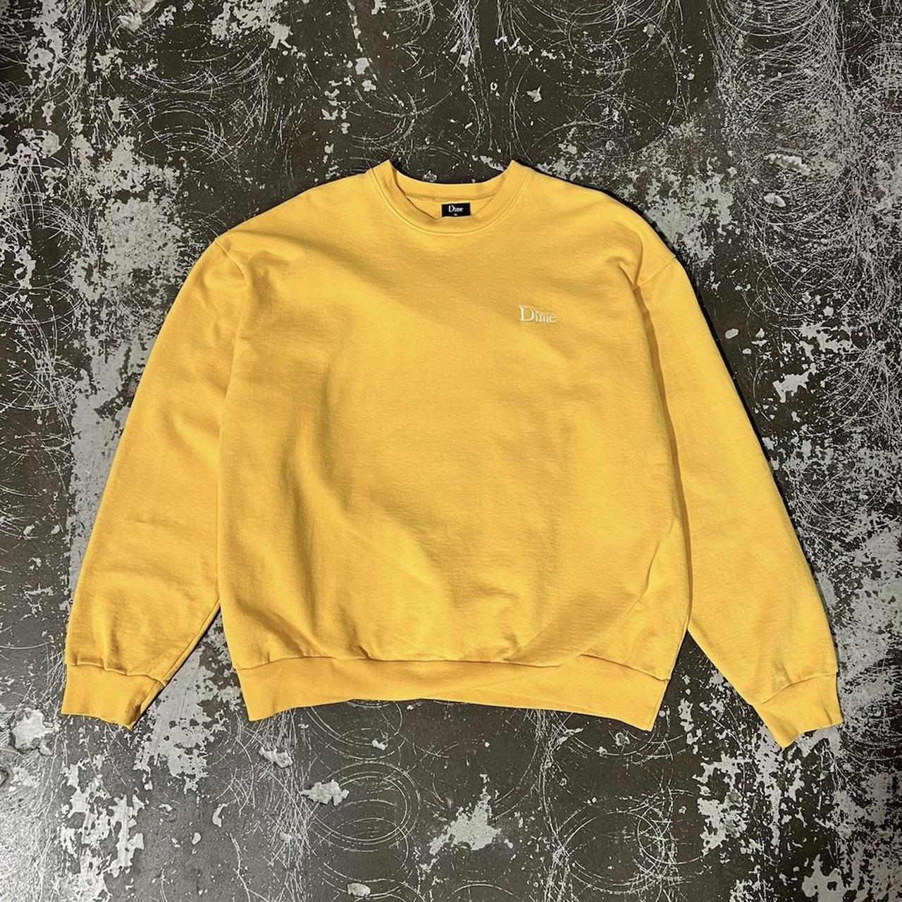 Heavyweight French Terry Crewneck in canary yellow... - Depop