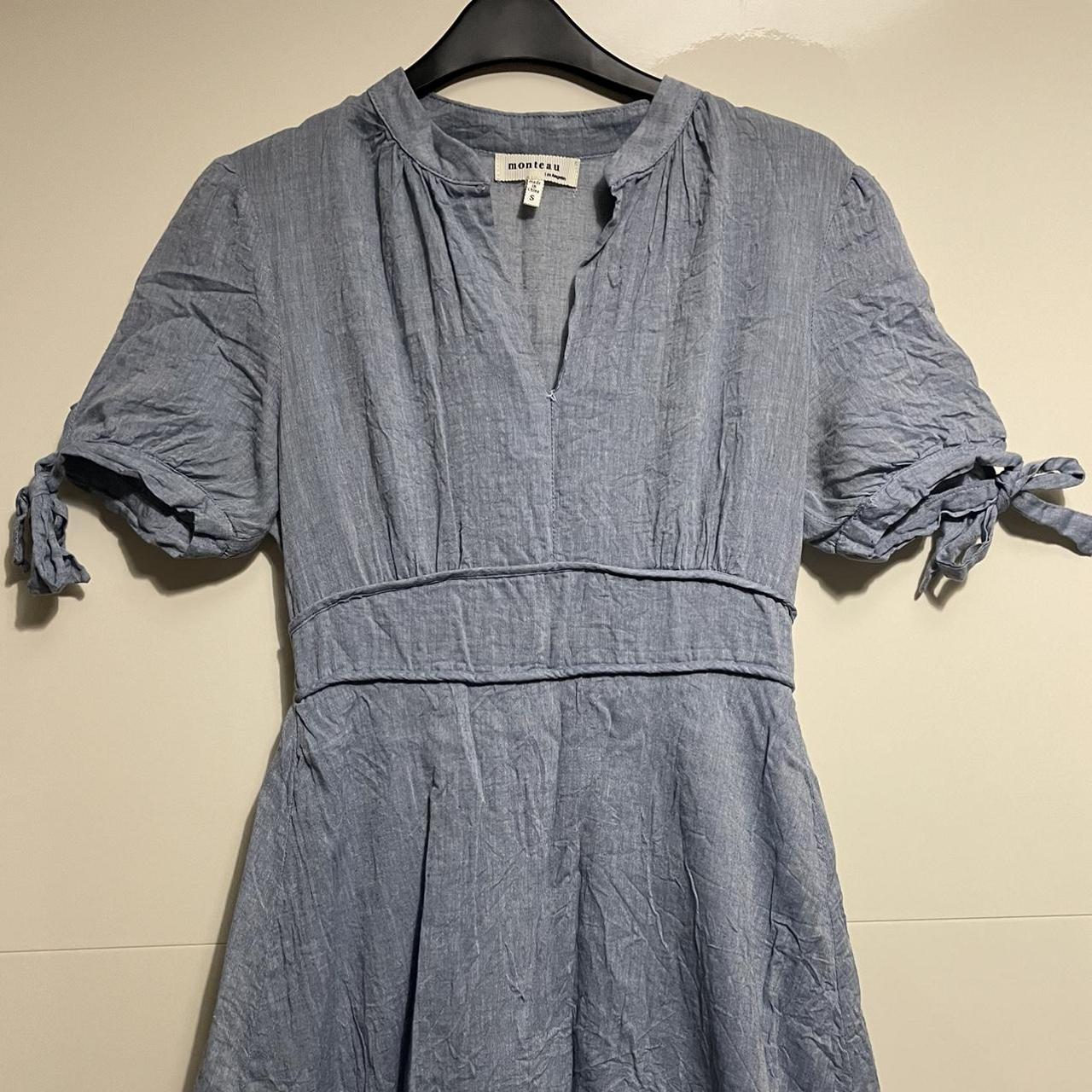 Monteau Women's Blue Dress | Depop