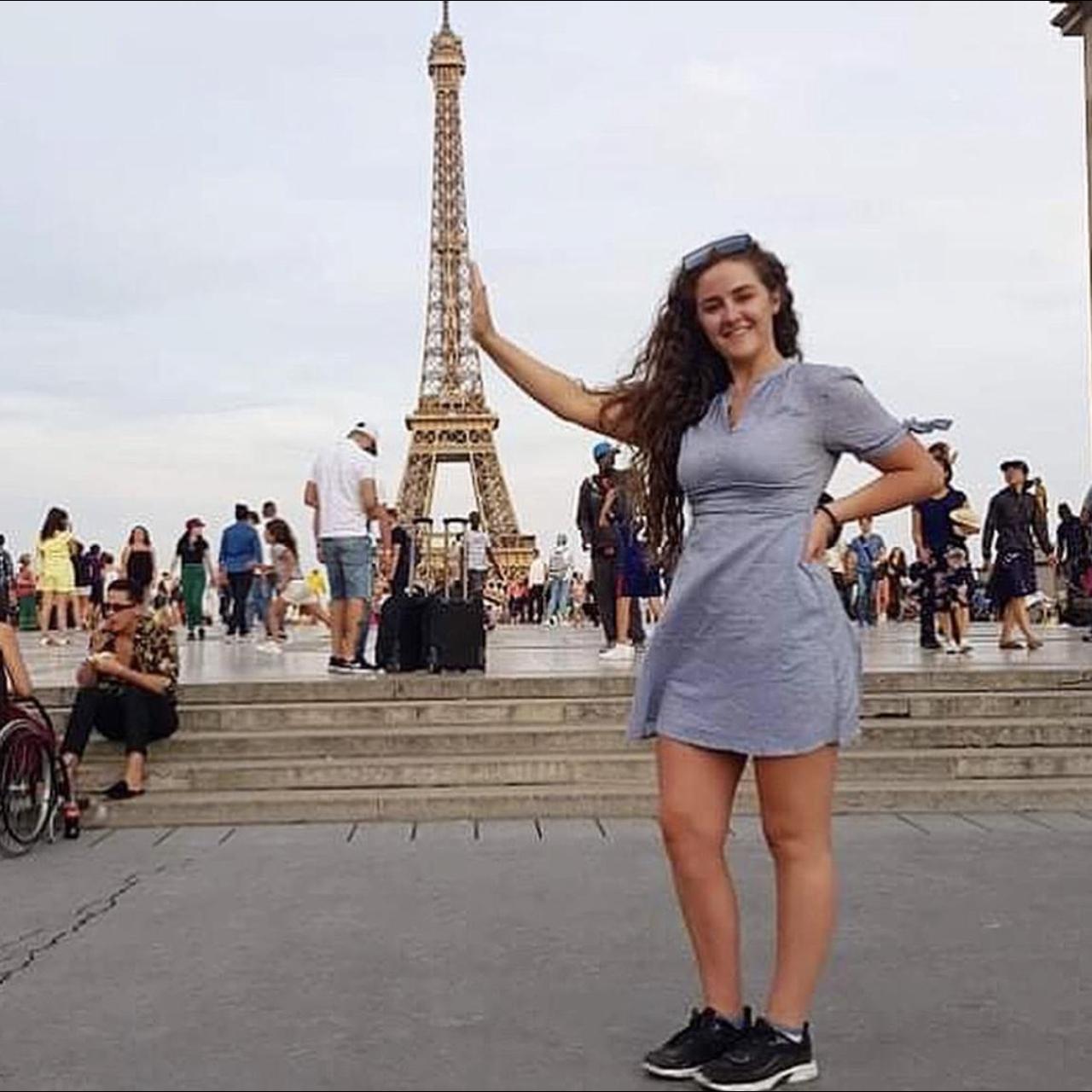 Monteau Women's Blue Dress | Depop