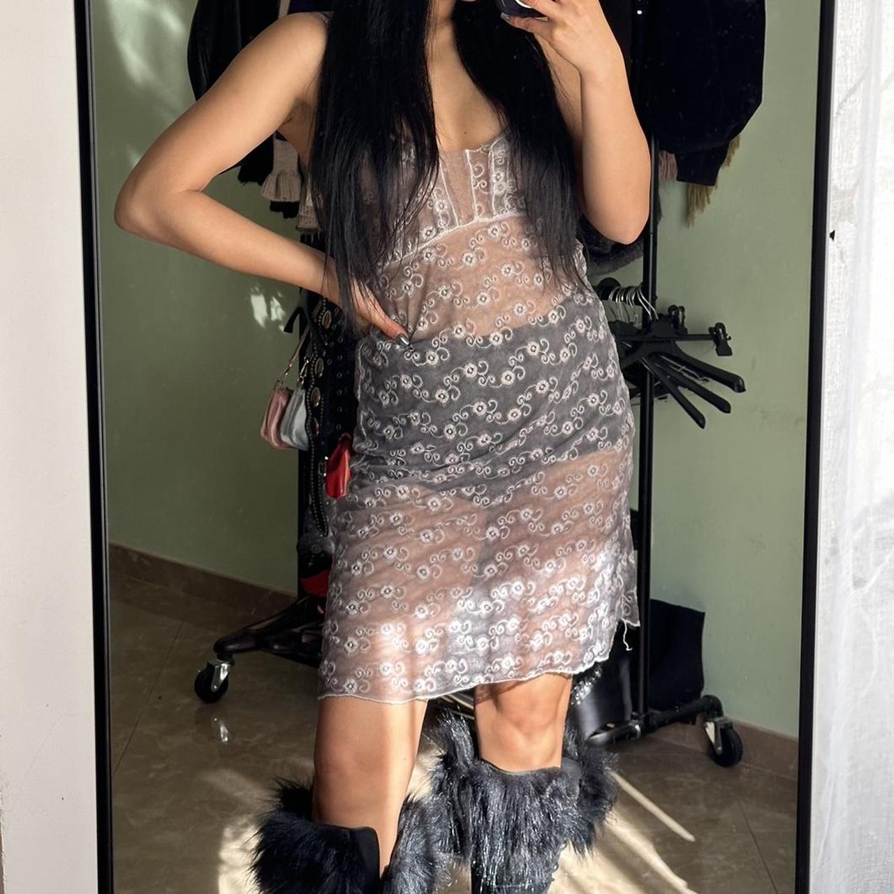 Midi dress transparent - Depop