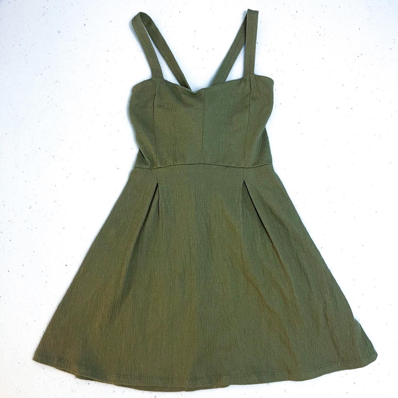 Green altar’d state dress. Has slight discoloration... - Depop