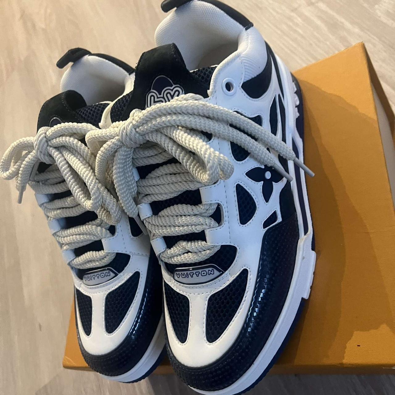 Authentic Lv skate trainers Navy #lv #skate - Depop