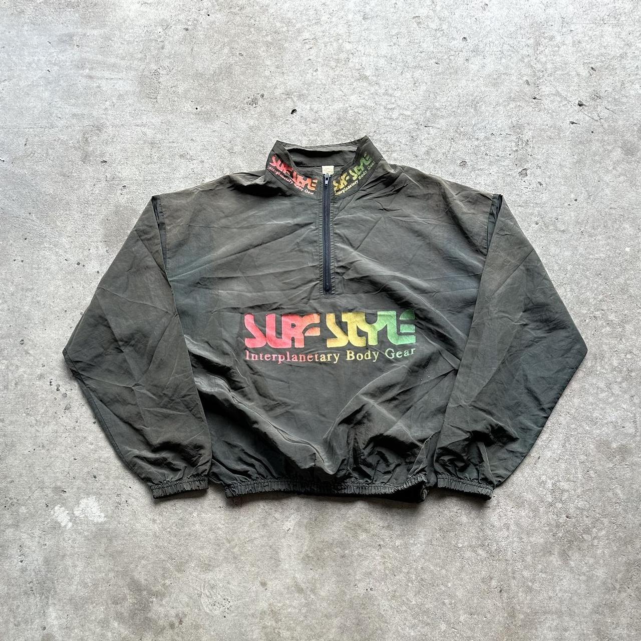 Vintage 80s Faded Surf Style Iridescent Spell Out... - Depop