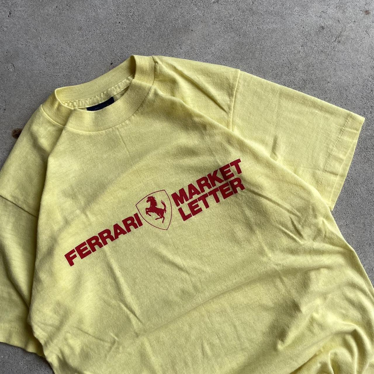 Ferrari Men's Yellow T-shirt | Depop