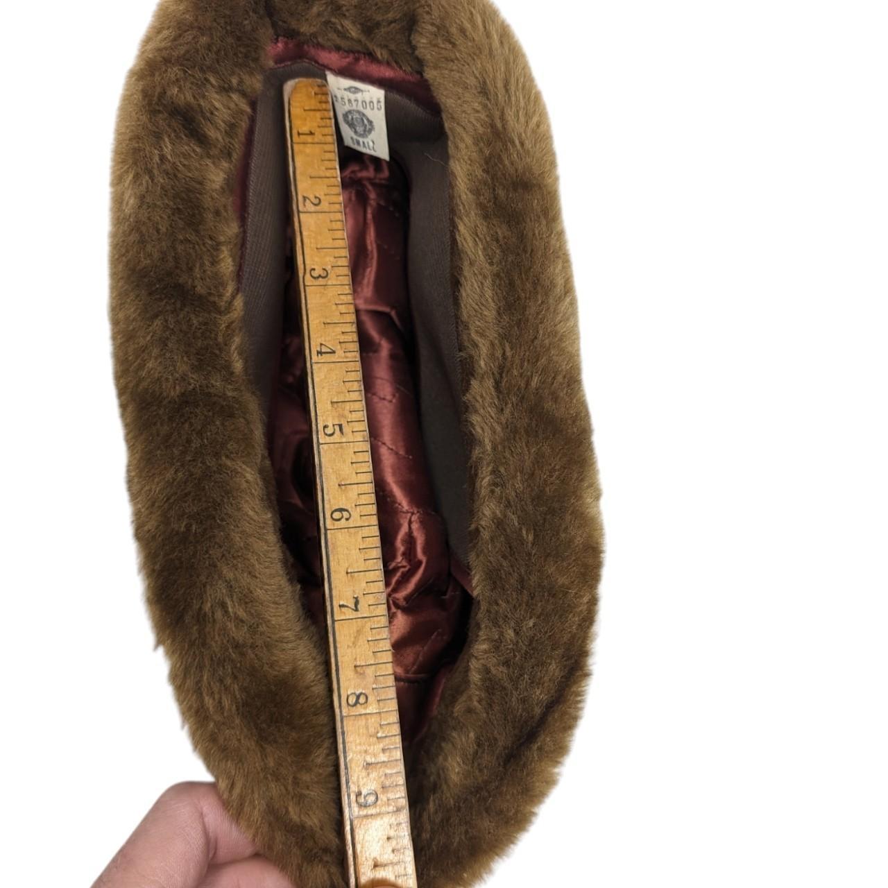 Vintage 1970s brown faux fur winter pimp hat with... | Depop