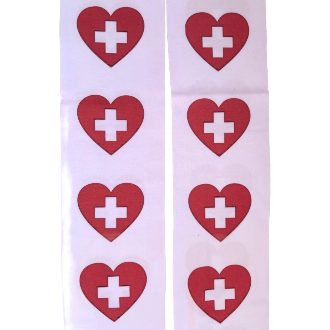 Custom printed Red Cross pattern on white tights |... - Depop