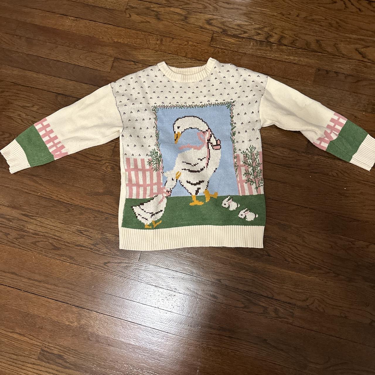 Pastel goose graphic sweater Super soft, brand is... - Depop