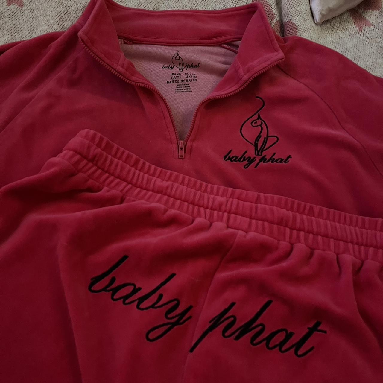 hot pink baby phat velour tracksuit #y2k #tracksuit... - Depop