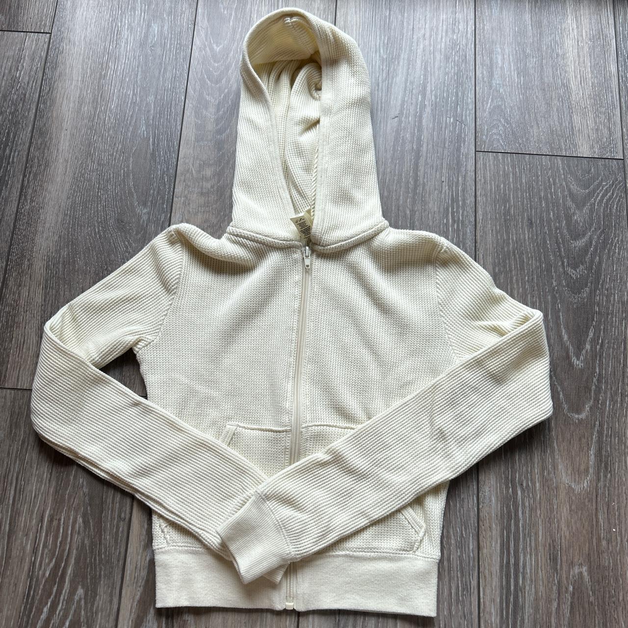 skims cream waffle hoodie (xxs) completely sold out... - Depop
