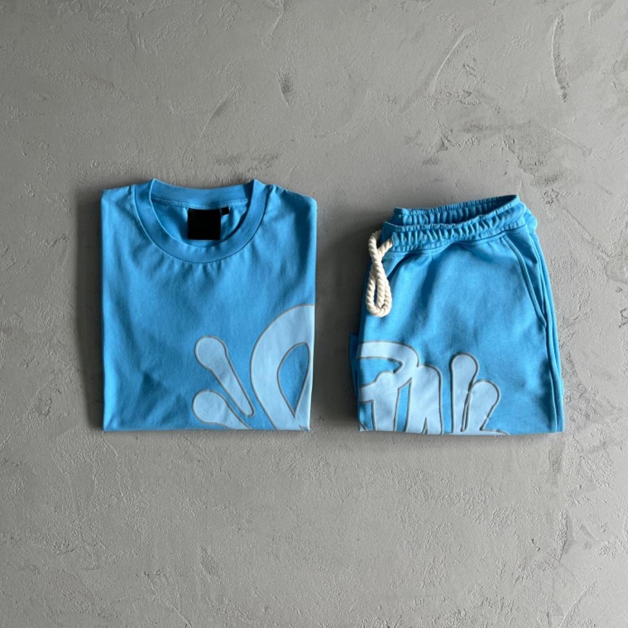 Blue Syna World streetwear cotton t-shirt and... - Depop