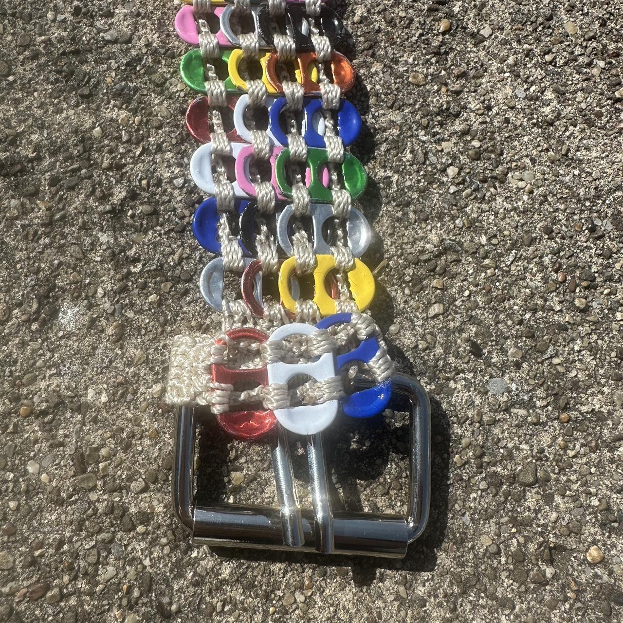 Greedy Unit Rainbow Pop Tab belt only one for sale... - Depop