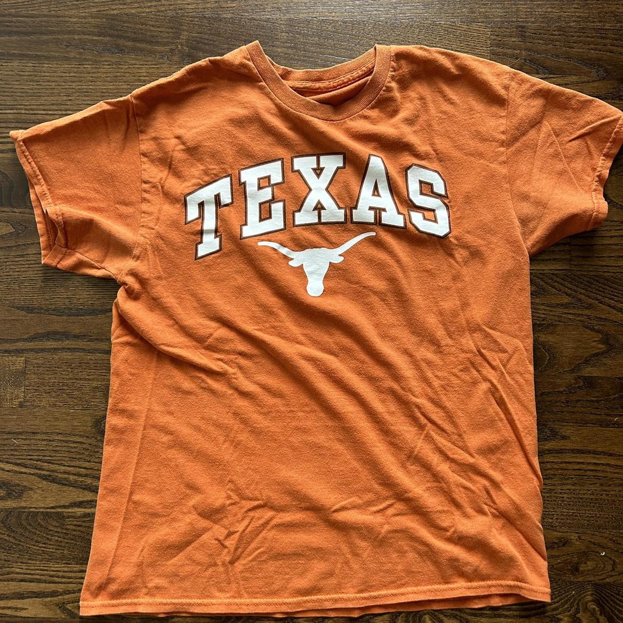 Orange and white Texas Longhorns tee #Longhorns - Depop