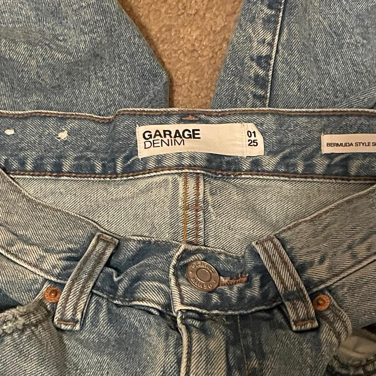 Garage blue denim jorts #denimshorts #jorts | Depop