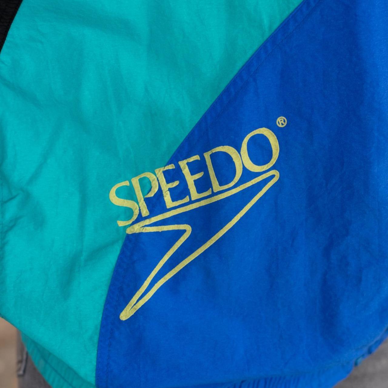 Vintage Crazy Track Jacket Speedo in Blue... - Depop