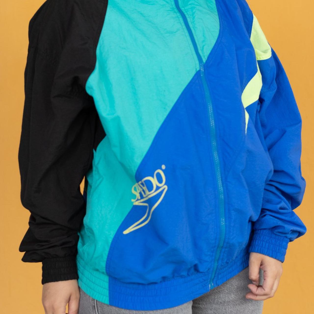 Vintage Crazy Track Jacket Speedo in Blue... - Depop