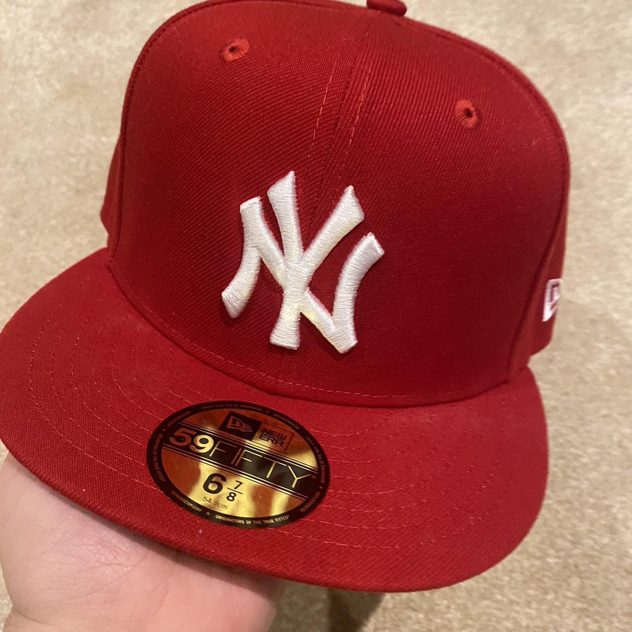 New Era New York Yankees Essential red 59fifty cap... - Depop