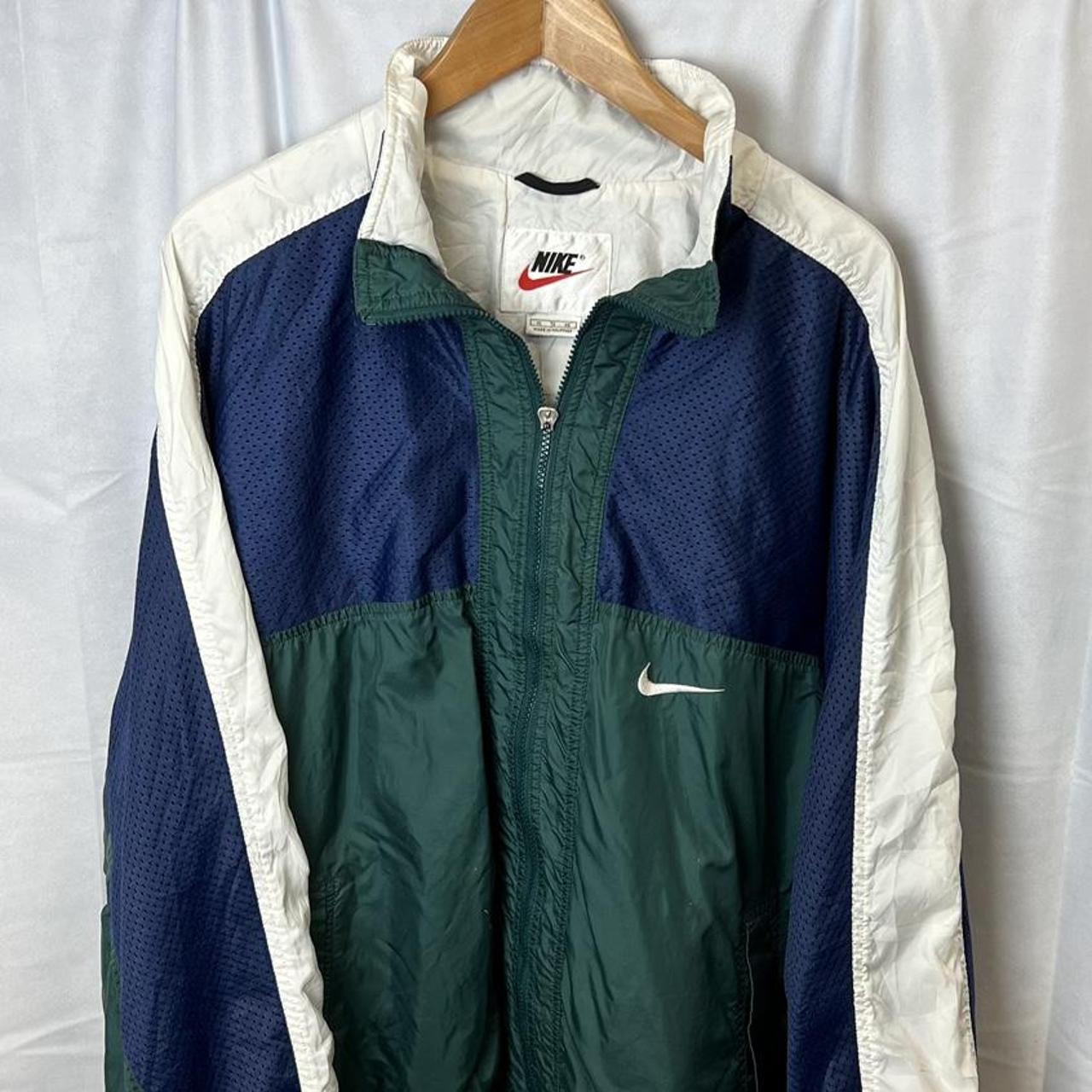 Nike Men's Blue and Green Jacket | Depop