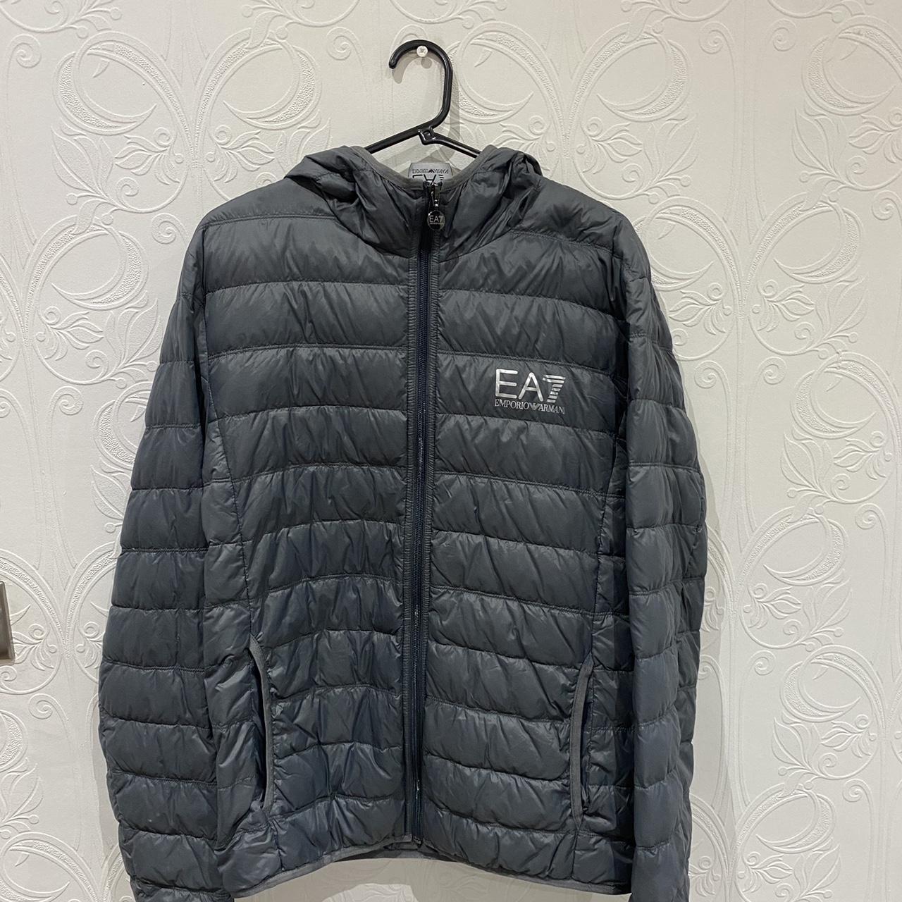 Emporio Armani puffer jacket Grey Great... - Depop