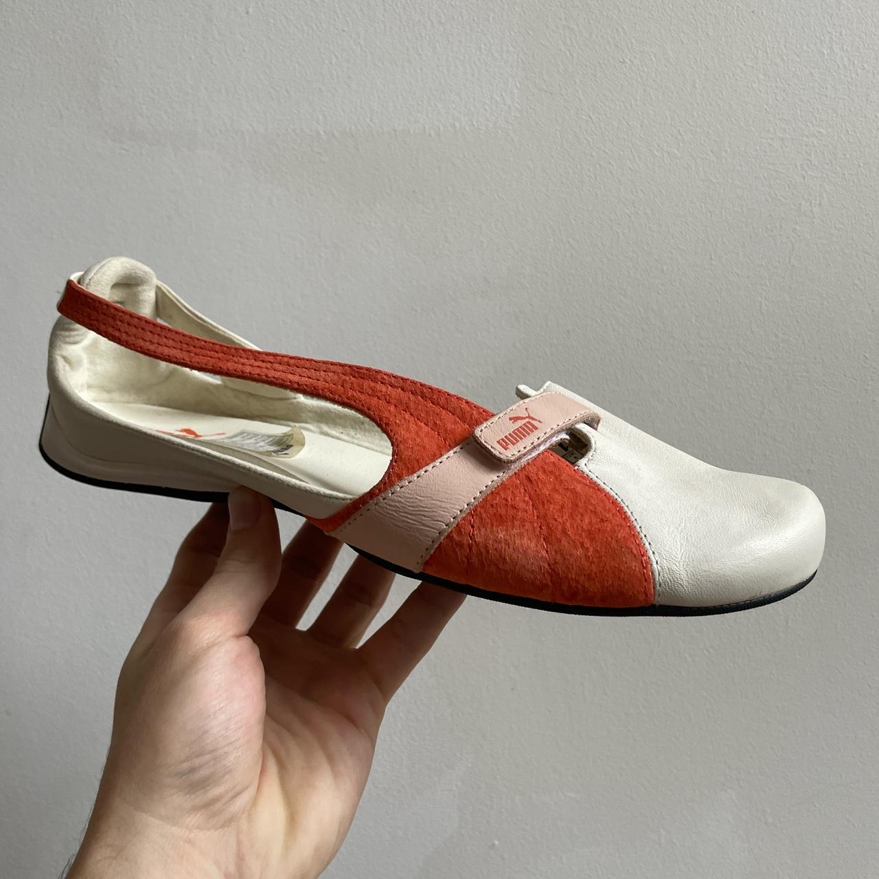 Puma ballerina pump White, red and pink Size... - Depop