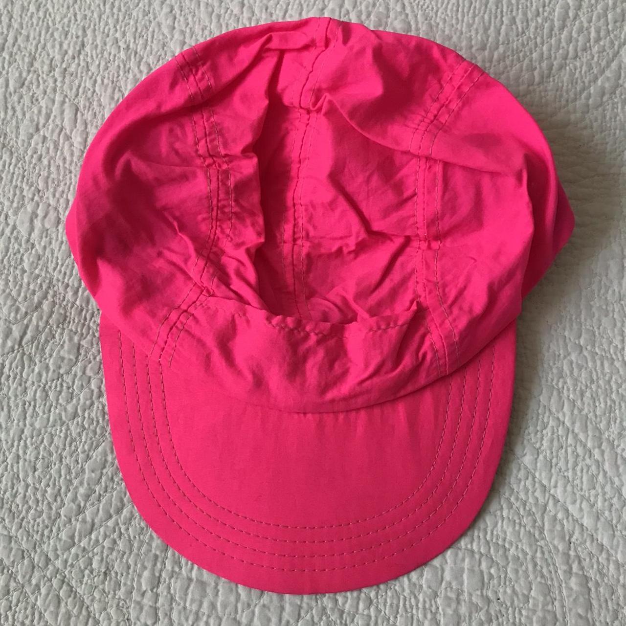 Adjustable neon pink cap, made in USA, with 1.75” x... - Depop