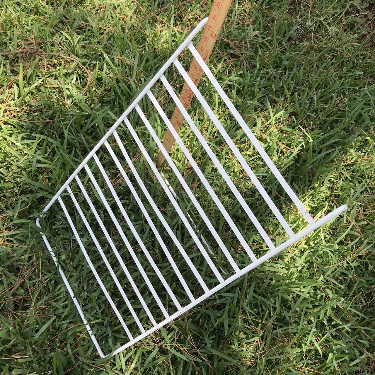 White metal magazine rack for displaying &... - Depop