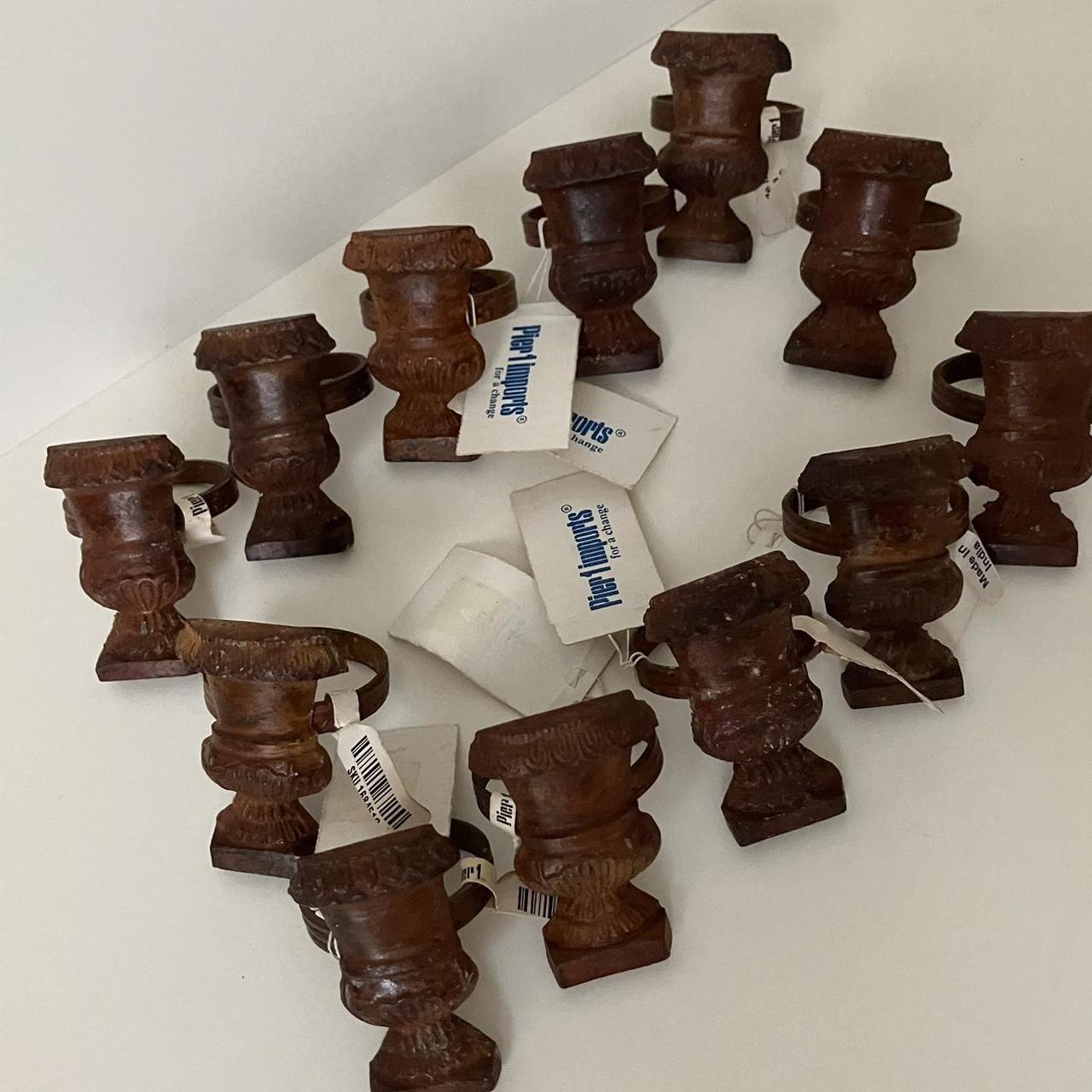 New with tag, “Pier One” metal urn napkin rings!... - Depop