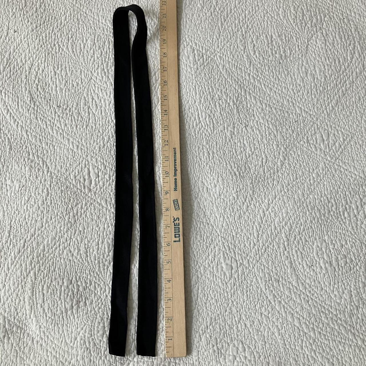 Versatile Thin cotton blend black fabric belt (or... - Depop