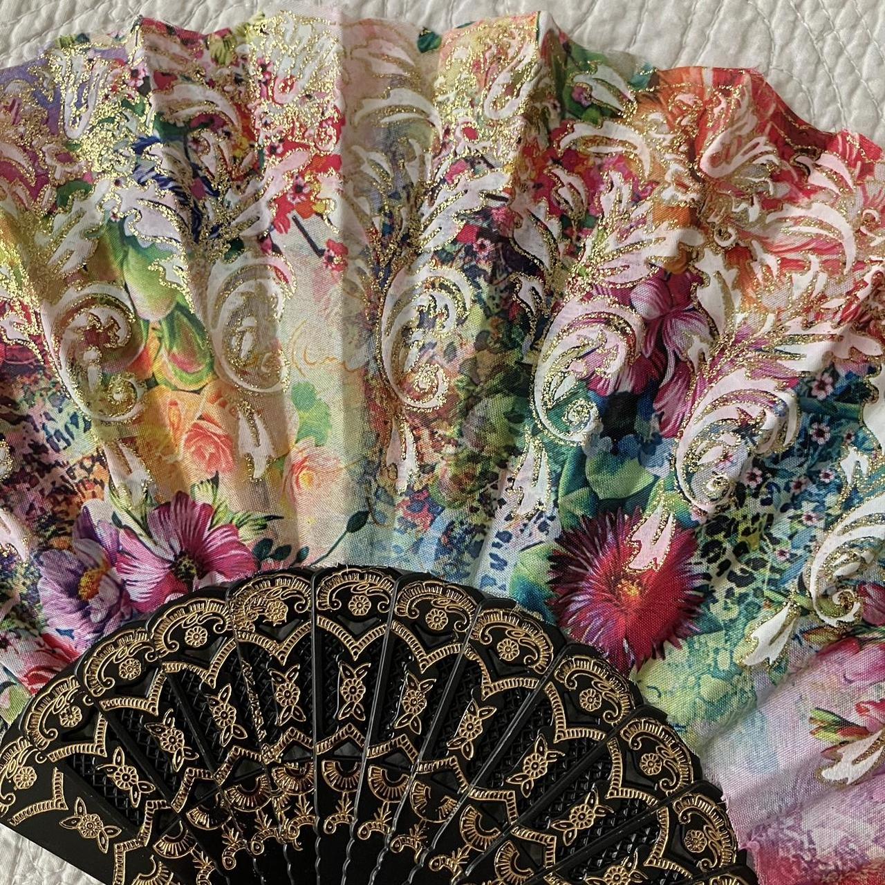 Gorgeous, New with tag ! Ornate, colorful folding... | Depop