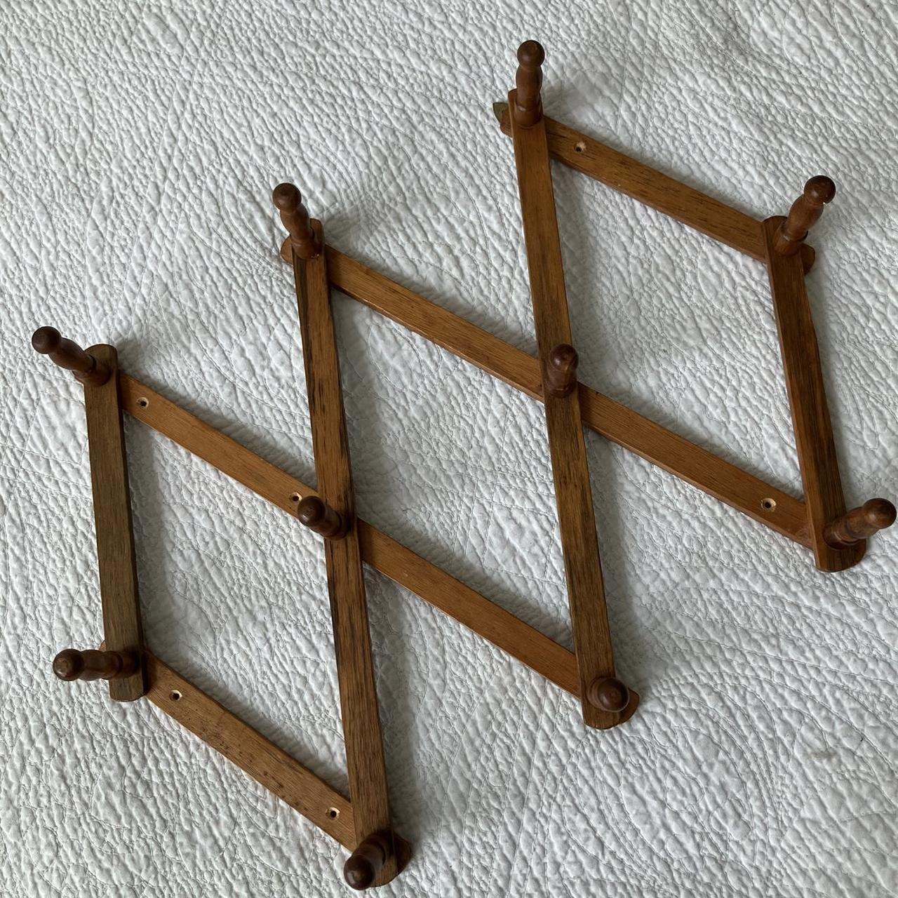 Versatile Expandable wood peg rack expands over 3... - Depop