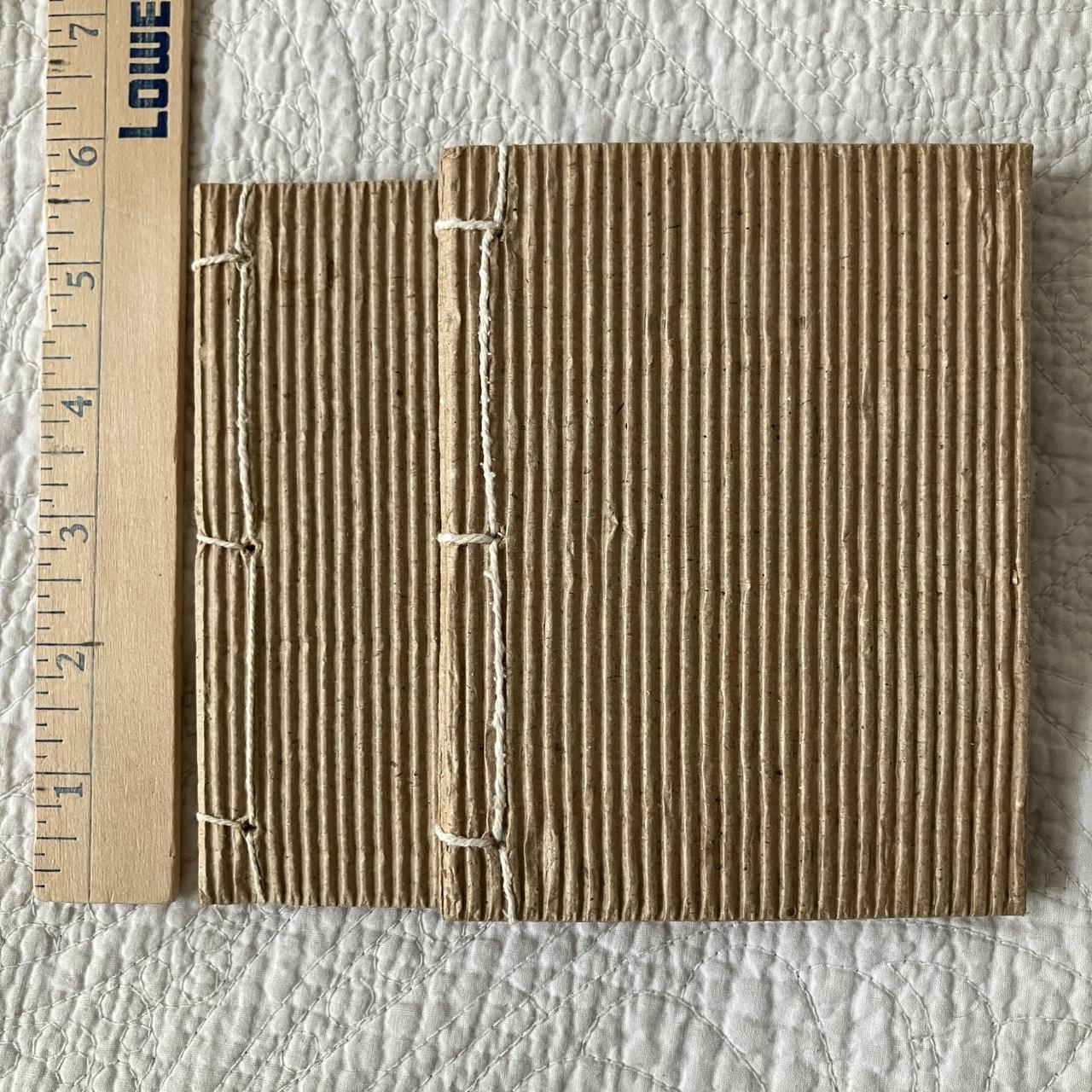 New Handbound corrugated cardboard cover, craft... - Depop