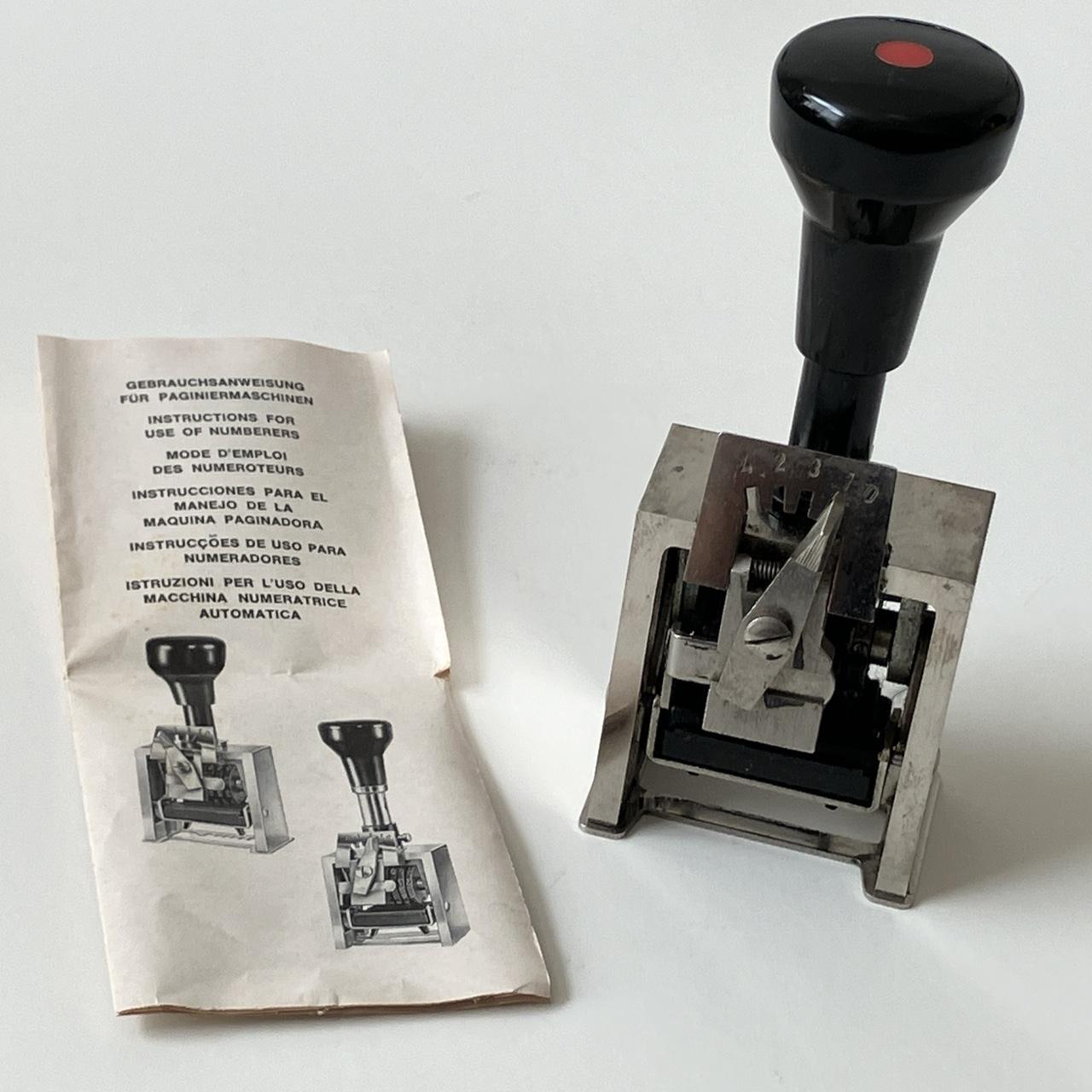 Vintage 1950s German-made mechanical numbering... | Depop