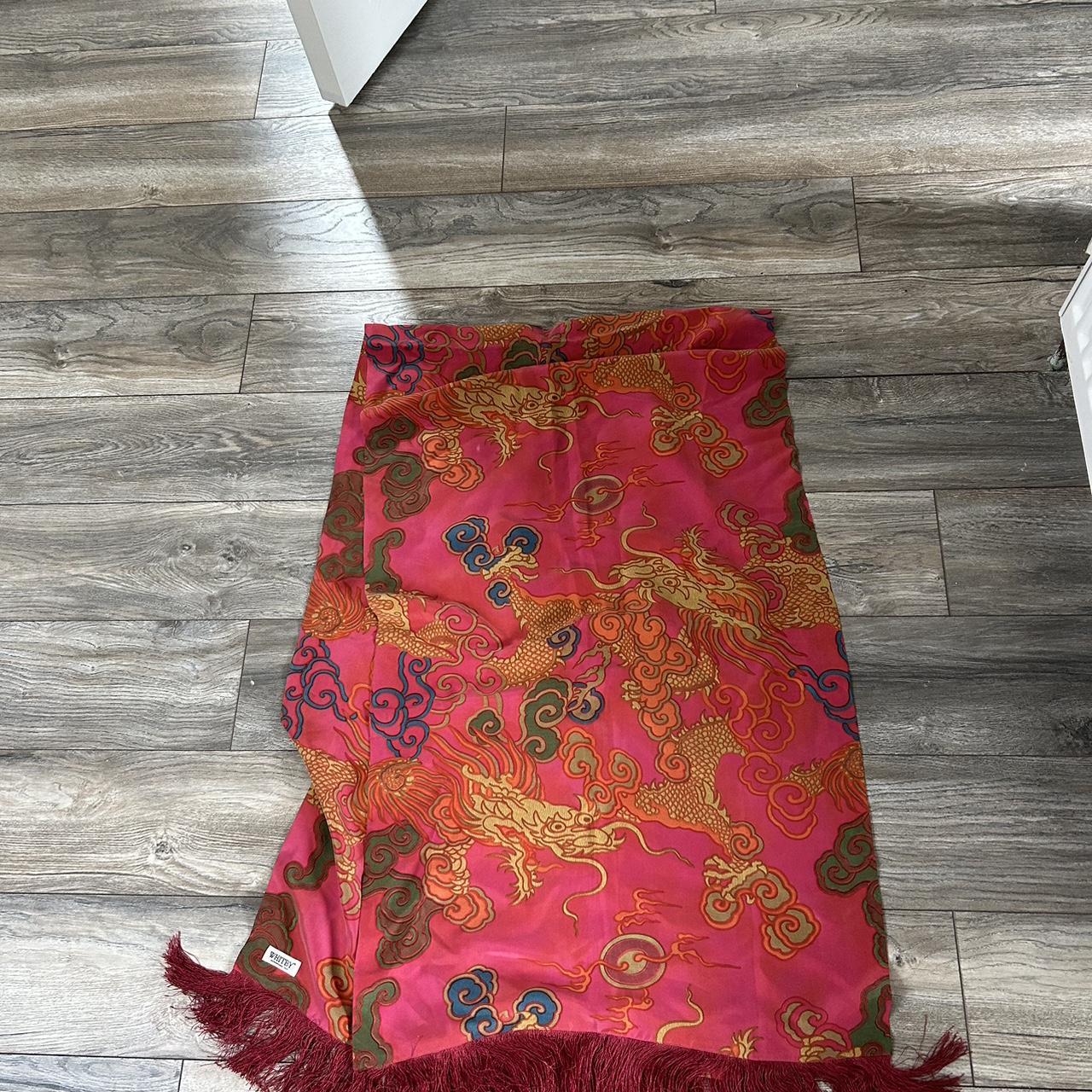 Whitby Silk Shawl with Detail - Depop
