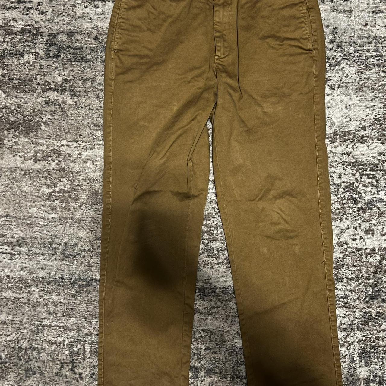 Orvis Pants Mens 34 Brown Chino Flat Front Outdoors... - Depop