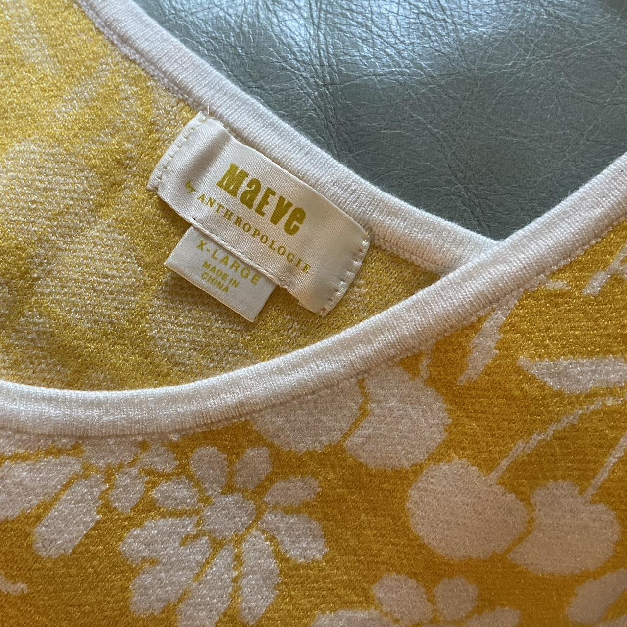 Maeve yellow top. Pretty front and back scoop... - Depop