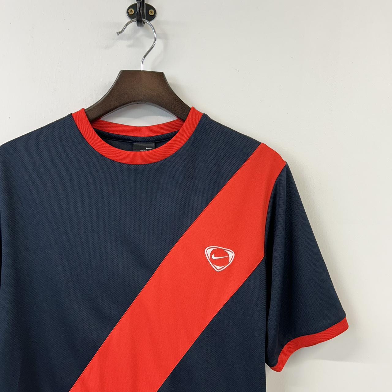 Nike Colour Block Jersey Top Embroidered badge to... | Depop