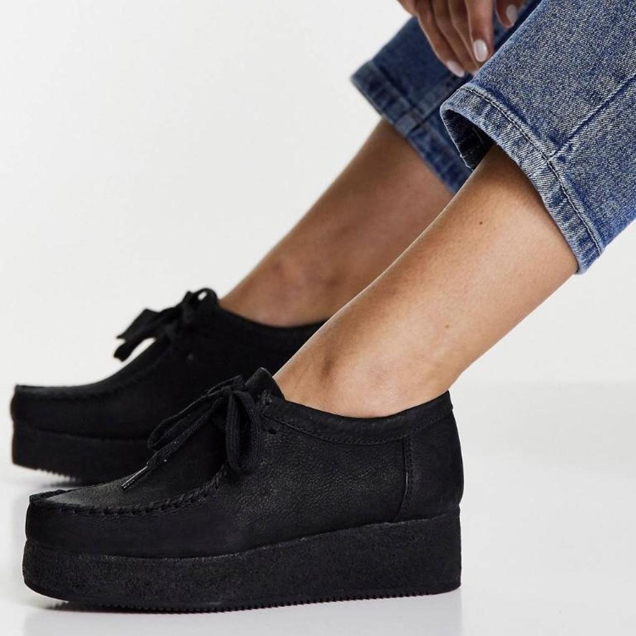Clark’s Wallabees platform Wallacraft Lo Black... - Depop