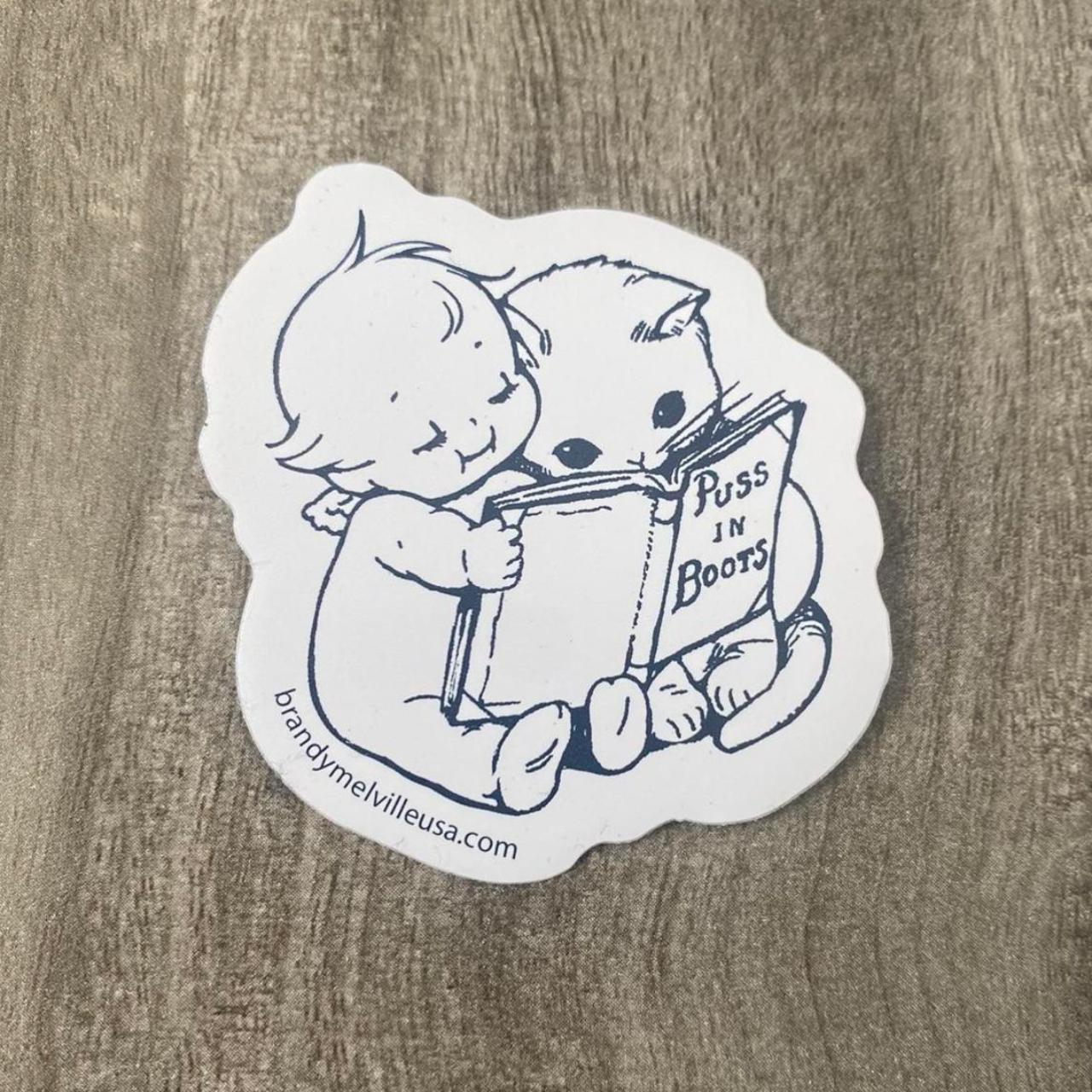 Brandy Melville baby angel and cat sticker - free... - Depop