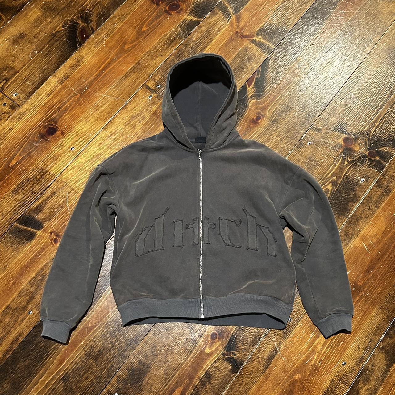 Ditch Arch Logo Zip Up Large Vintage Wash Open to... - Depop