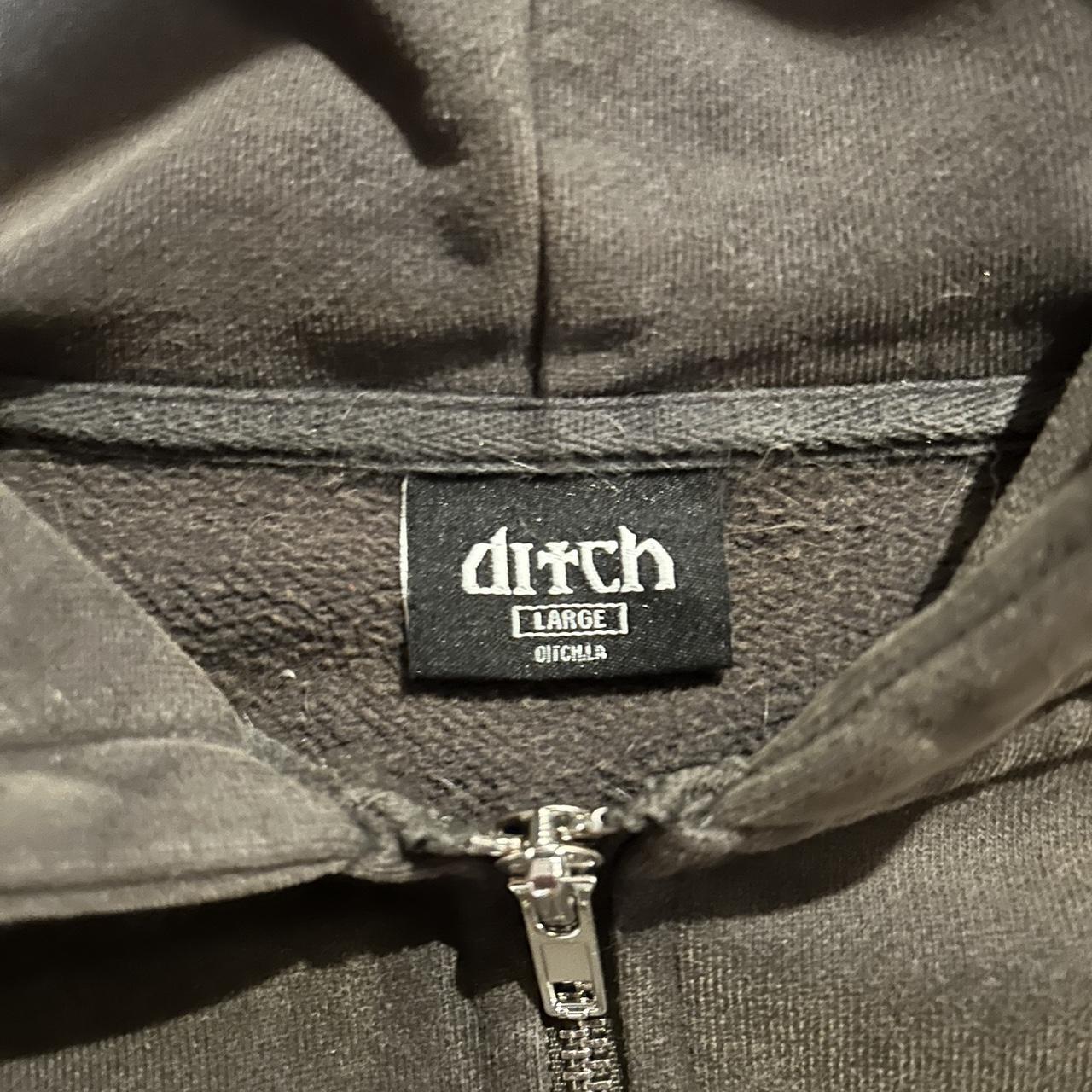 Ditch Arch Logo Zip Up Large Vintage Wash Open to... - Depop