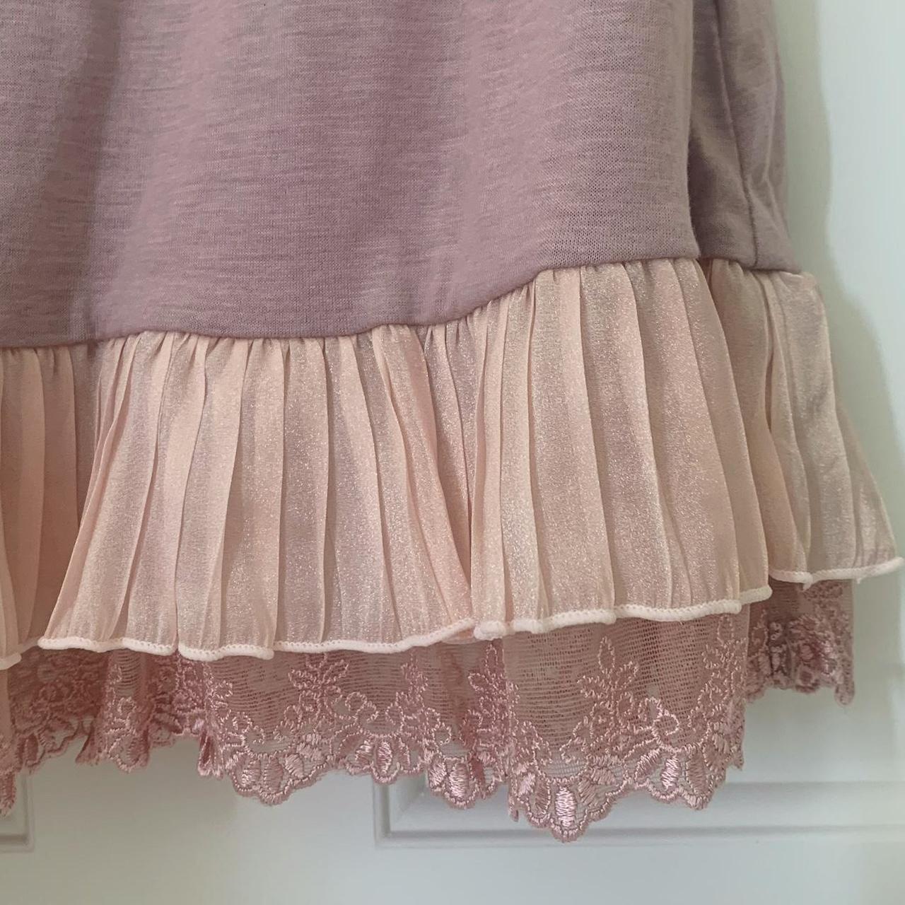 babydoll bow layered cami top ruffle... - Depop