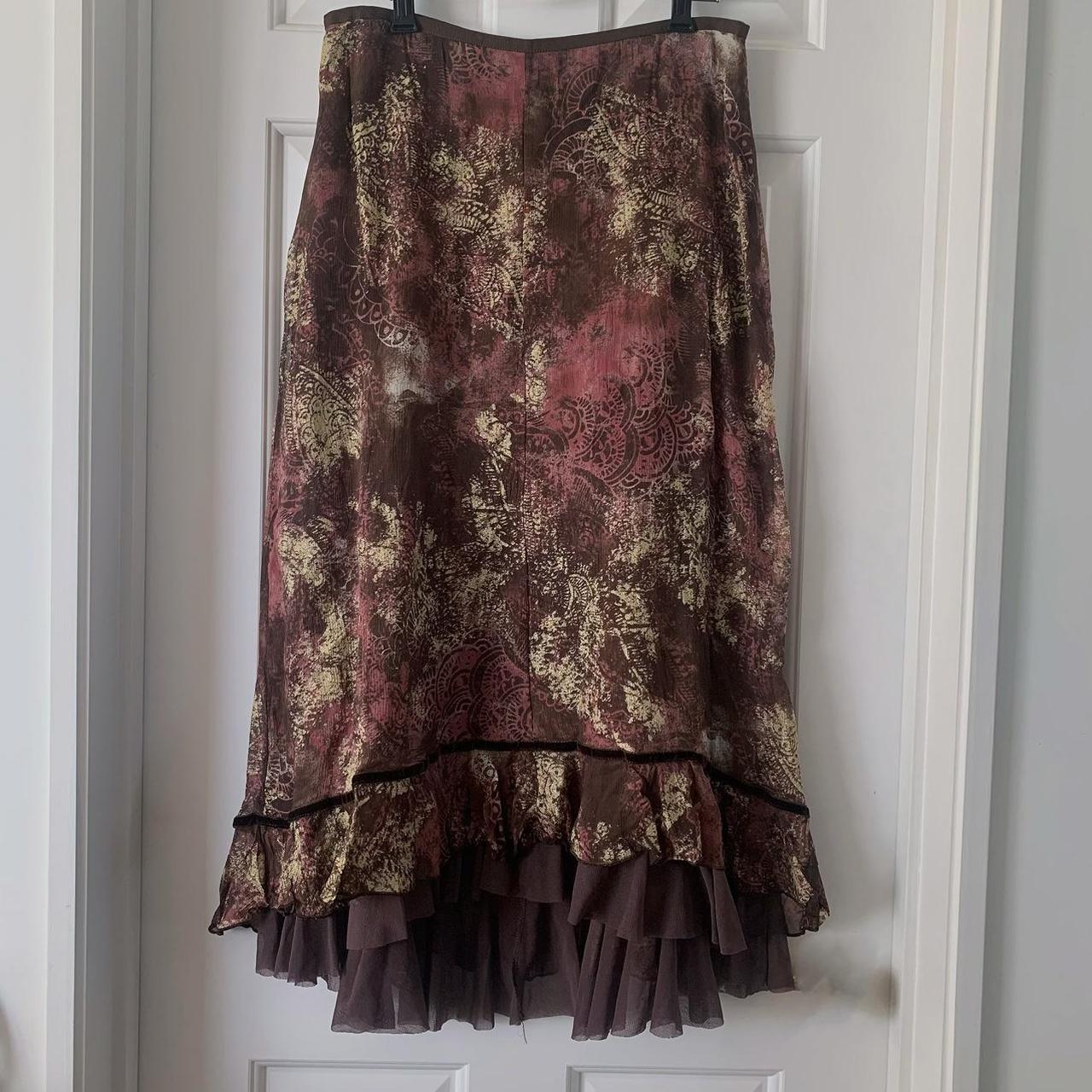 vintage layered ruffled skirt beautiful skirt but... - Depop
