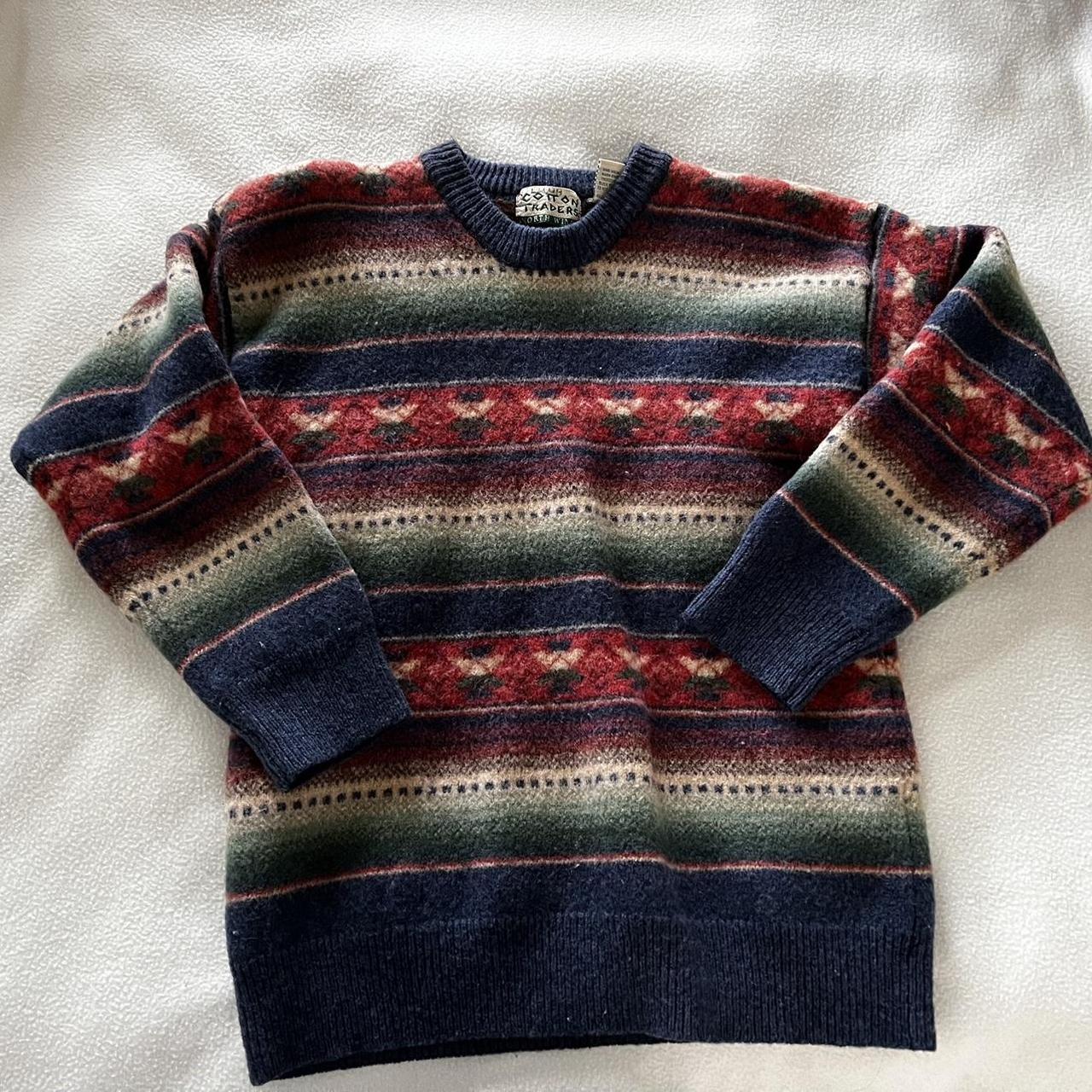 VINTAGE 100% WOOL GRANDPA SWEATER Size XL but... - Depop