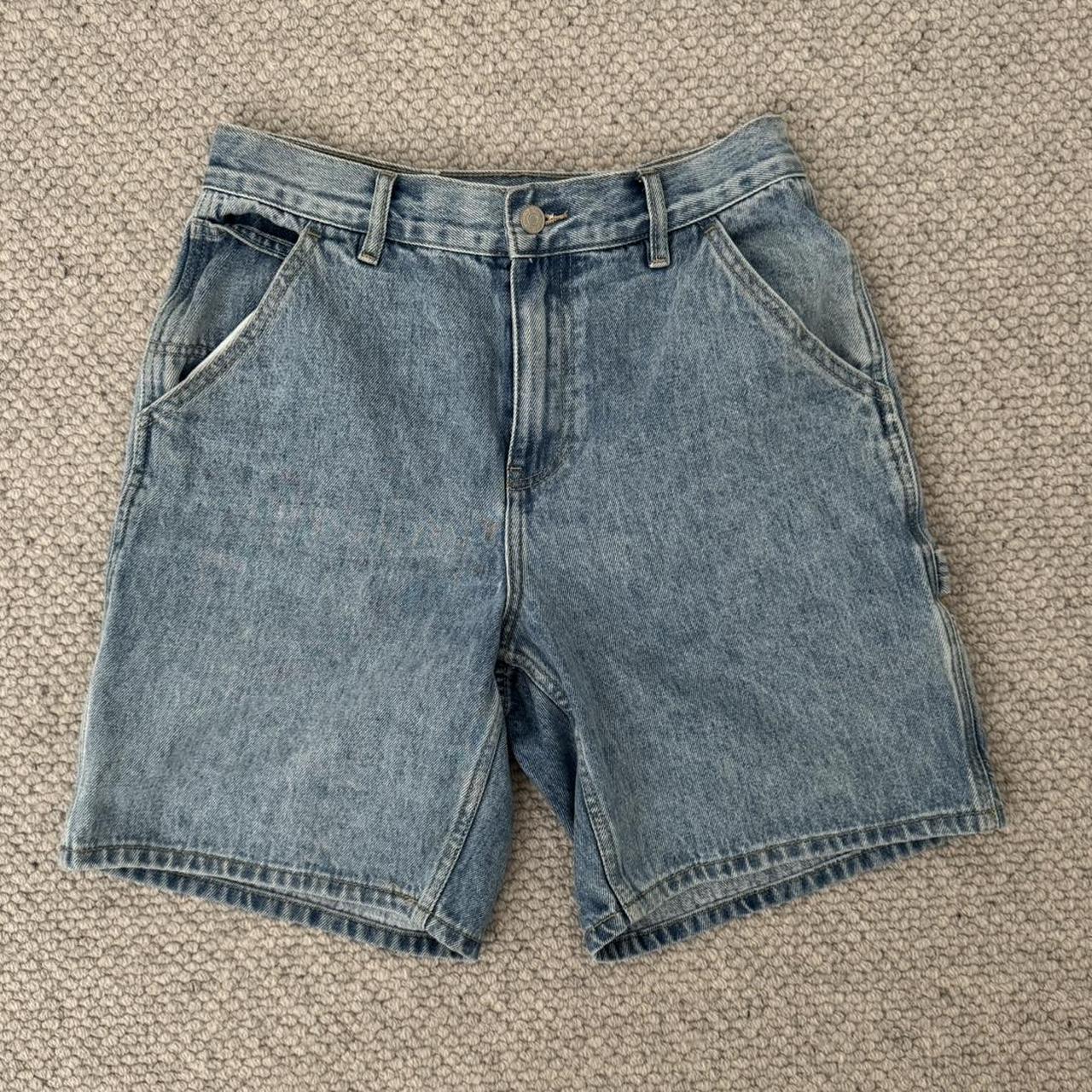 Glassons Low-rise blue denim jorts/ shorts. Size 6. - Depop