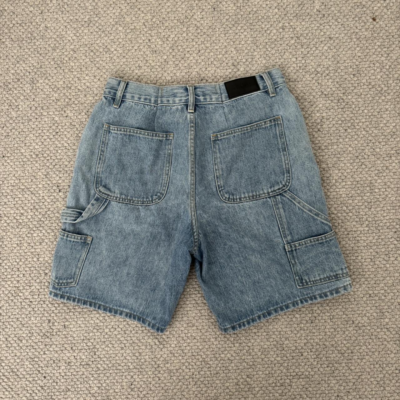 Glassons Low-rise blue denim jorts/ shorts. Size 6. - Depop