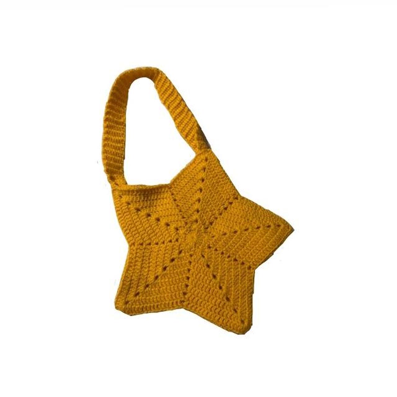 crochet mini star bag handmade(by me) message for... - Depop