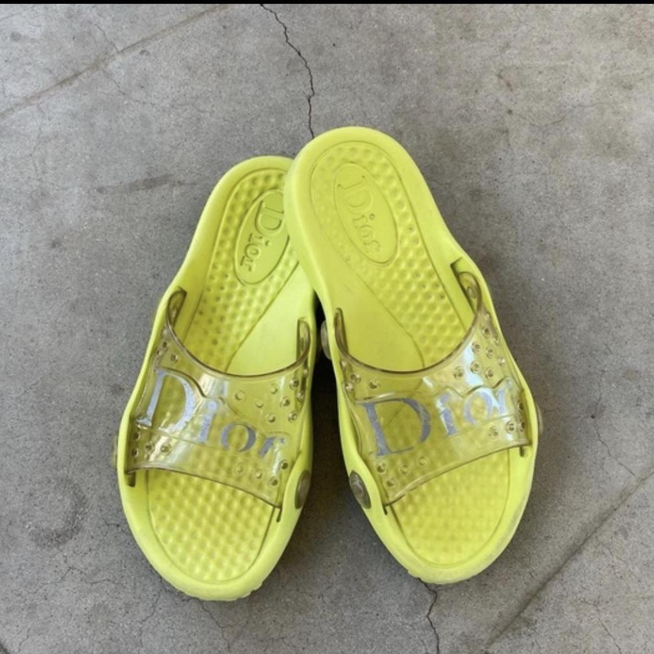Vintage dior pool slides. Purchased from the real... - Depop