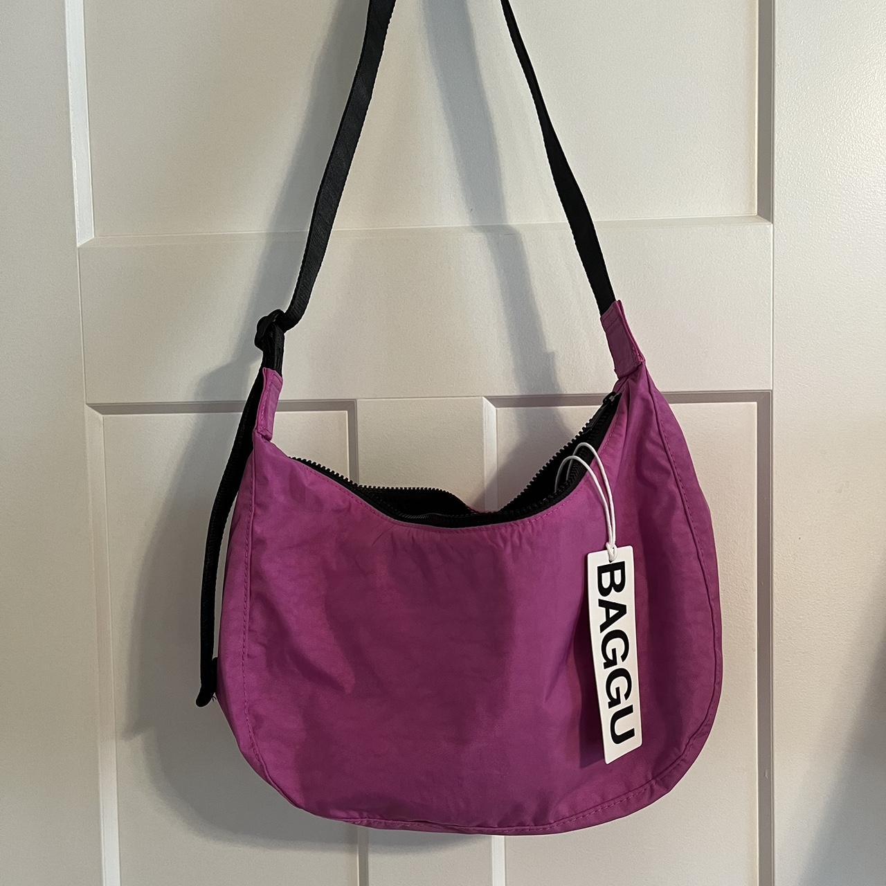 Baggu Extra Pink Crescent Bag NWT - Depop