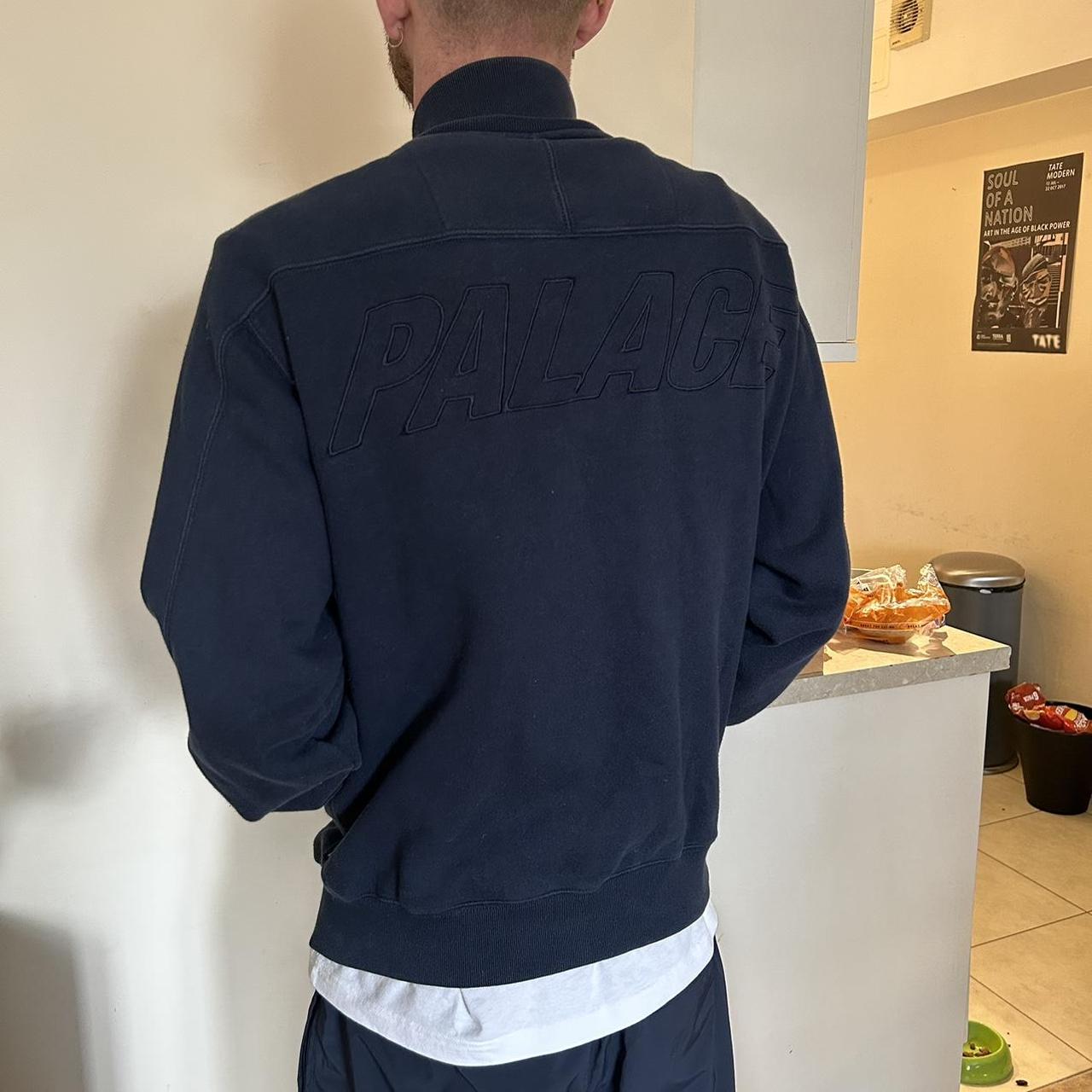 Palace Selecta Track Top Embroidered - Navy - Large - Depop