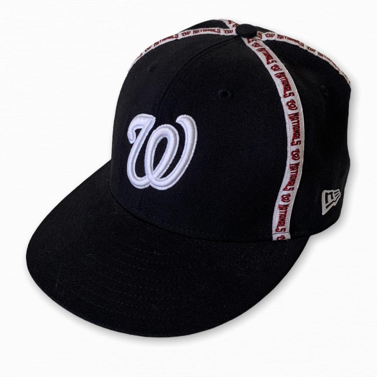 new-era-men-s-blue-and-white-hat-depop